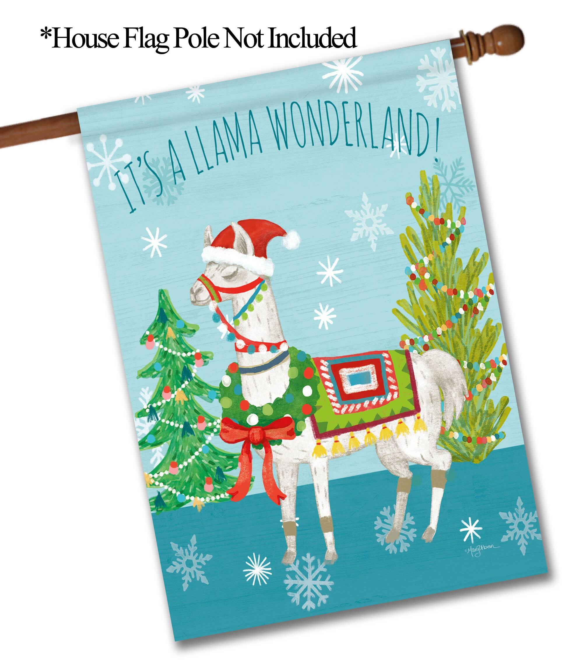 Christmas It's a Llama Wonderland Garden Flag | Etsy