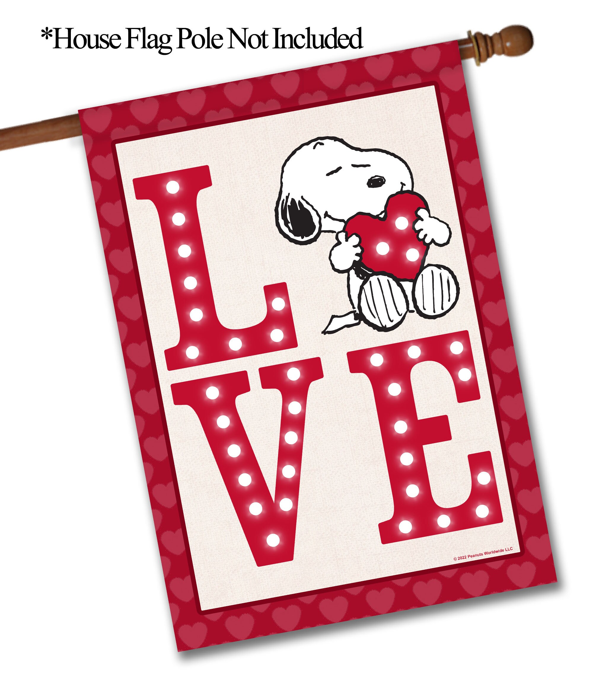 PEANUTS® PEANUTS® Snoopy Love Sign Garden Flag 12.5 X | Etsy
