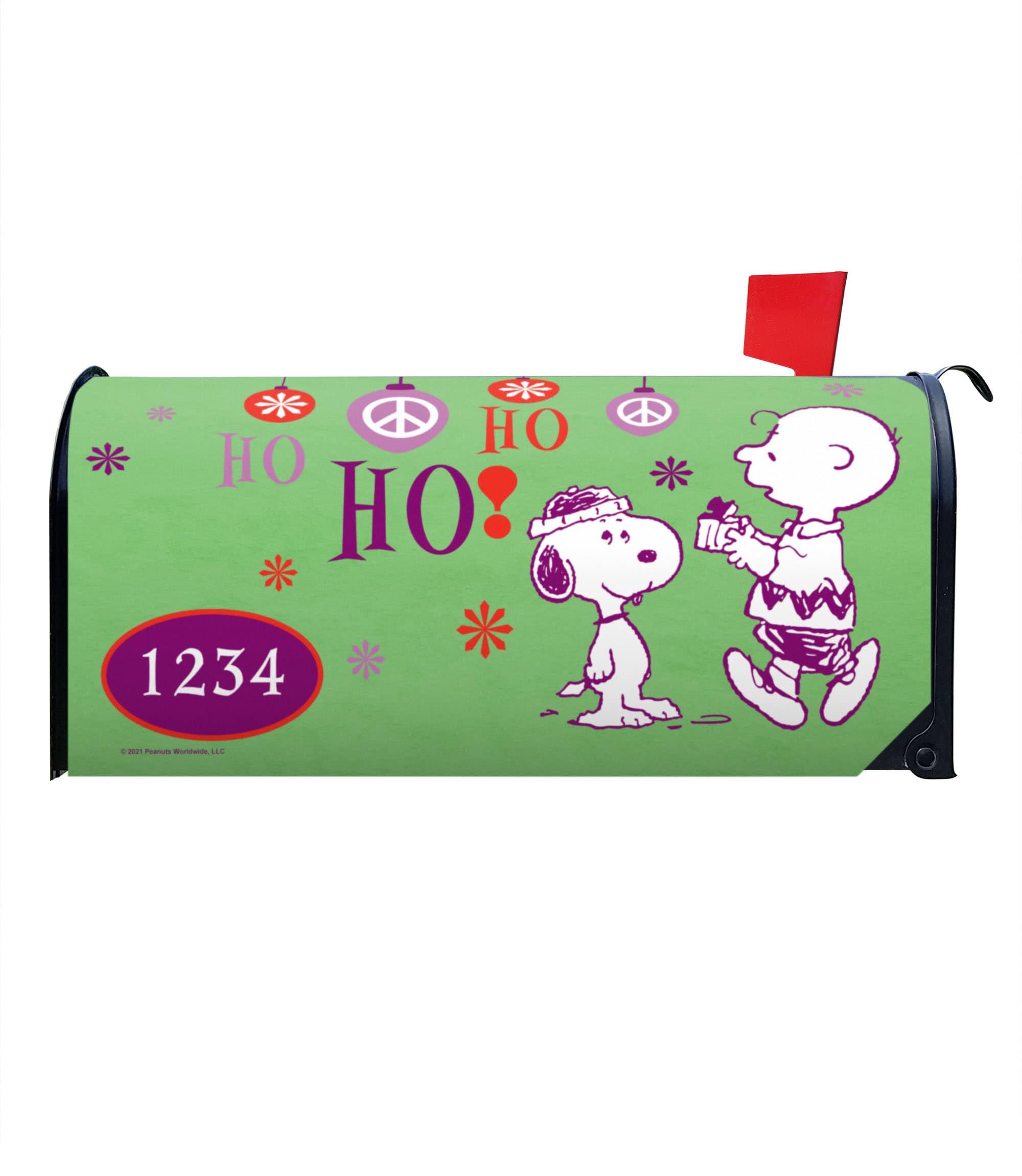 Peanuts Christmas Snoopy and Charlie Brown Magnetic Mailbox Cover ...