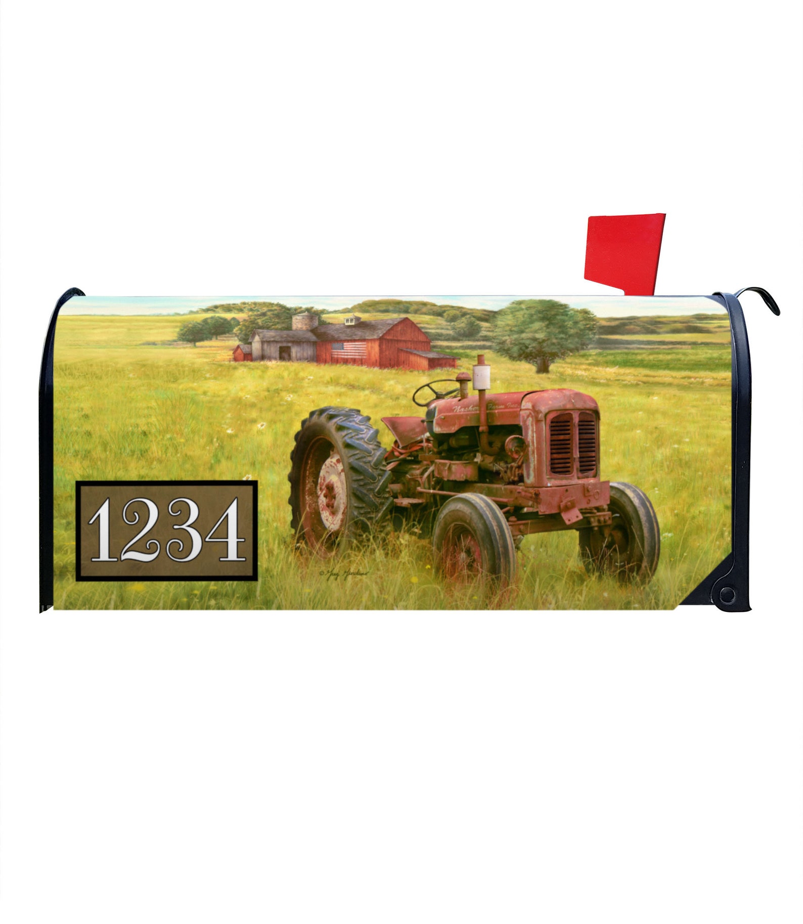 Mailbox Cover Rustic Barn Tractor Magnetic Mailbox Cover - Etsy