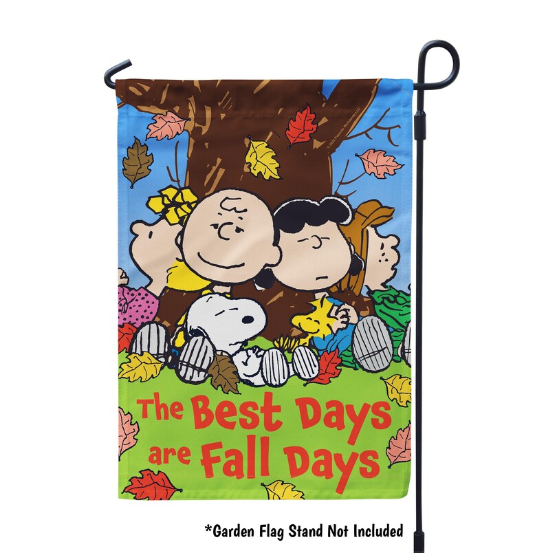 Peanuts Gang Fall Days Garden Flag, Snoopy Fall House Flag, Peanuts ...