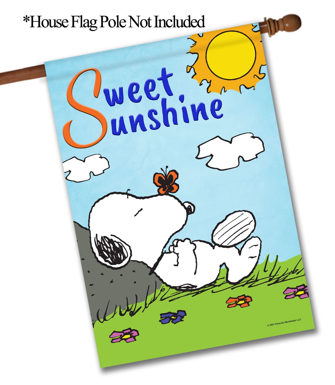 PEANUTS® PEANUTS® Sweet Sunshine Snoopy Garden Flag | Etsy