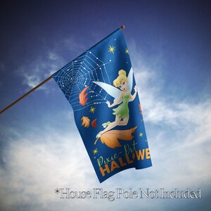 Disney, Disney Pixie-dust Halloween Tinkgarden Flag 12.5x18, House Flag ...