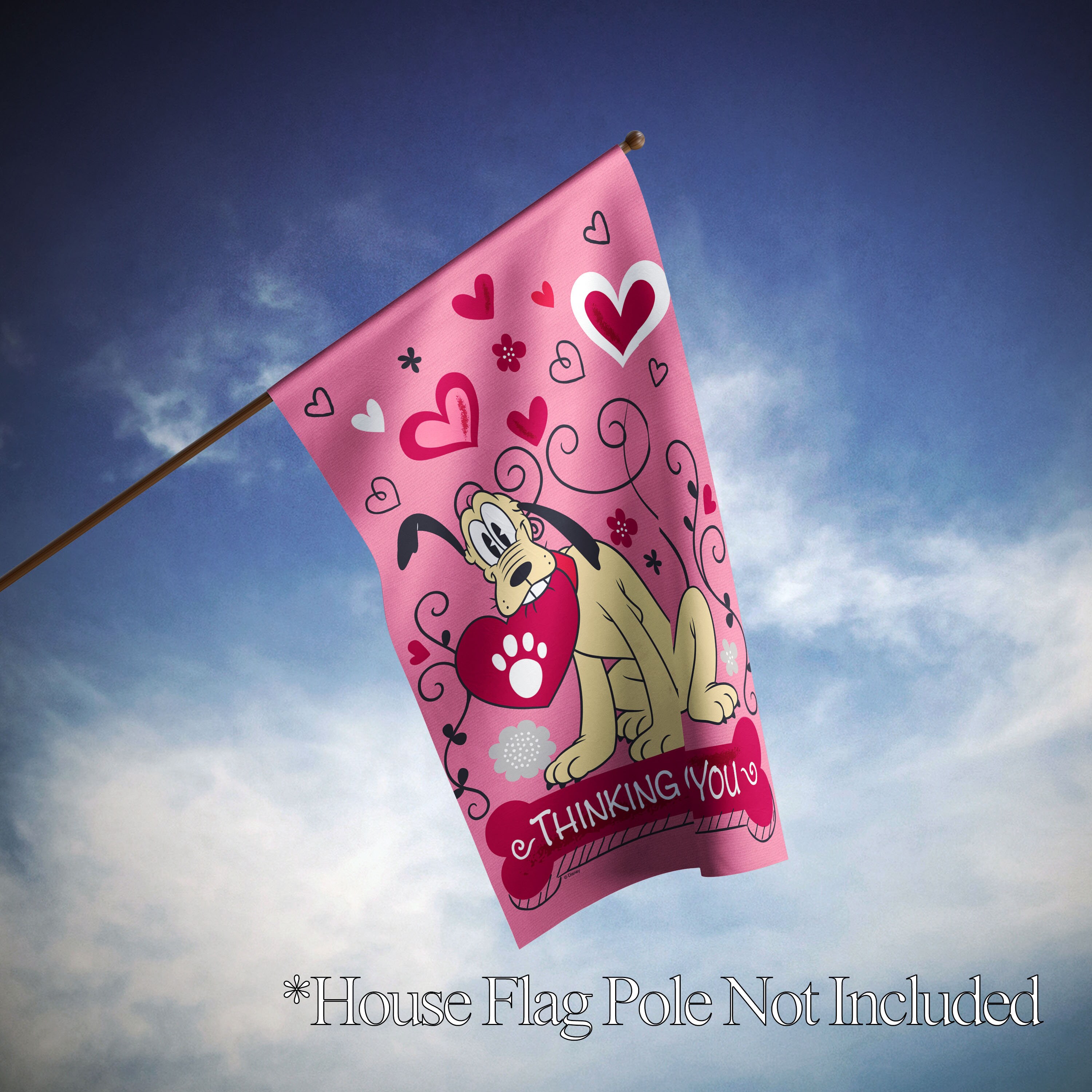 Disney Valentine Pluto Garden Flag 12.5x18 or | Etsy