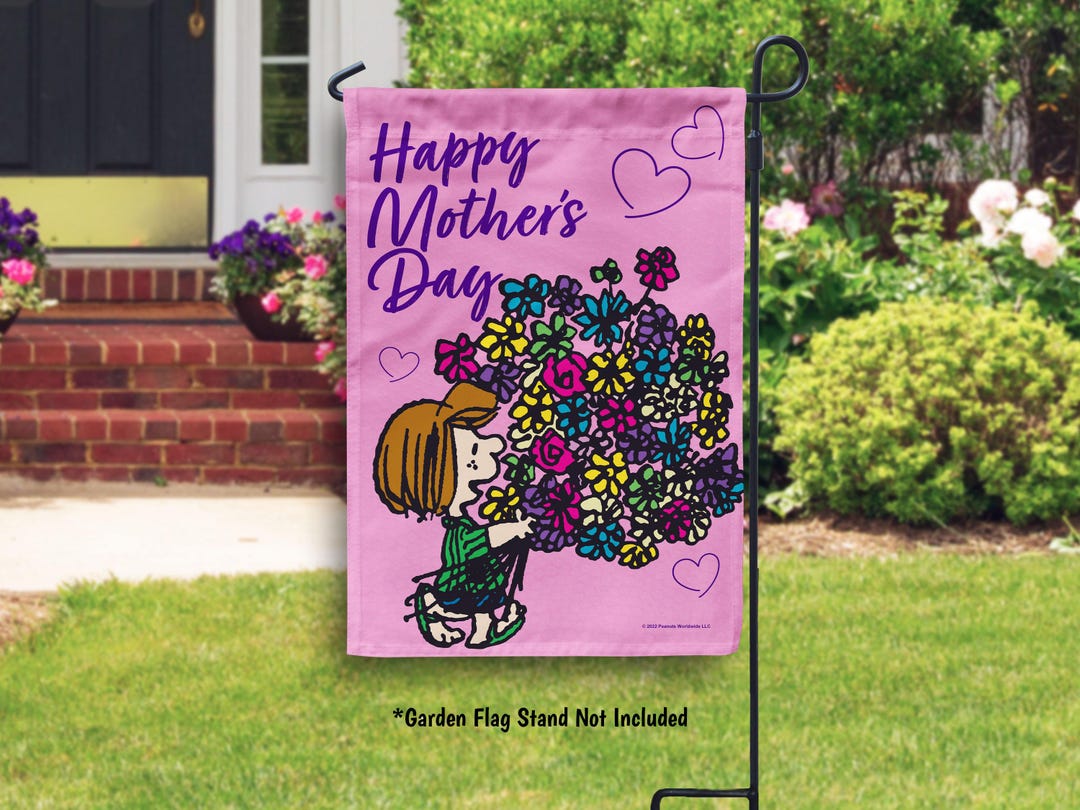 Peanuts Happy Mother's Day Garden Flag, Peanuts Peppermint Patty Spring ...