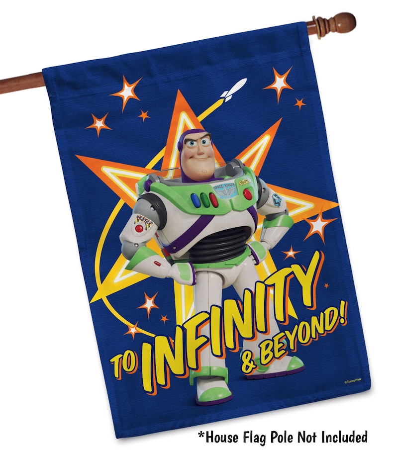 Buzz Lightyear Infinity and Beyond Toy Story Garden Flag or House Flag ...