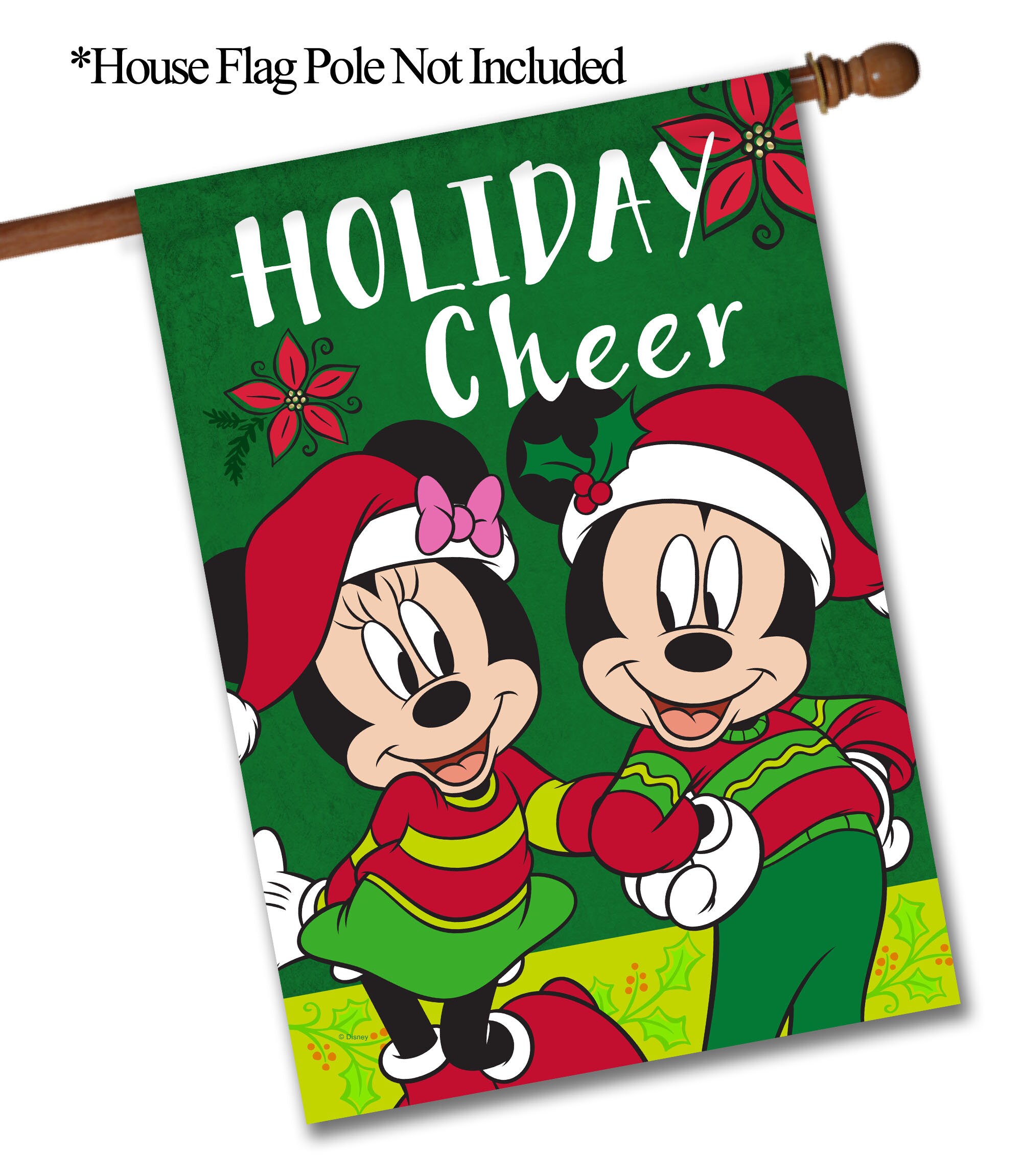 Christmas, Disney Mickey and Minnie Holiday Cheer Garden Flag sold by ...