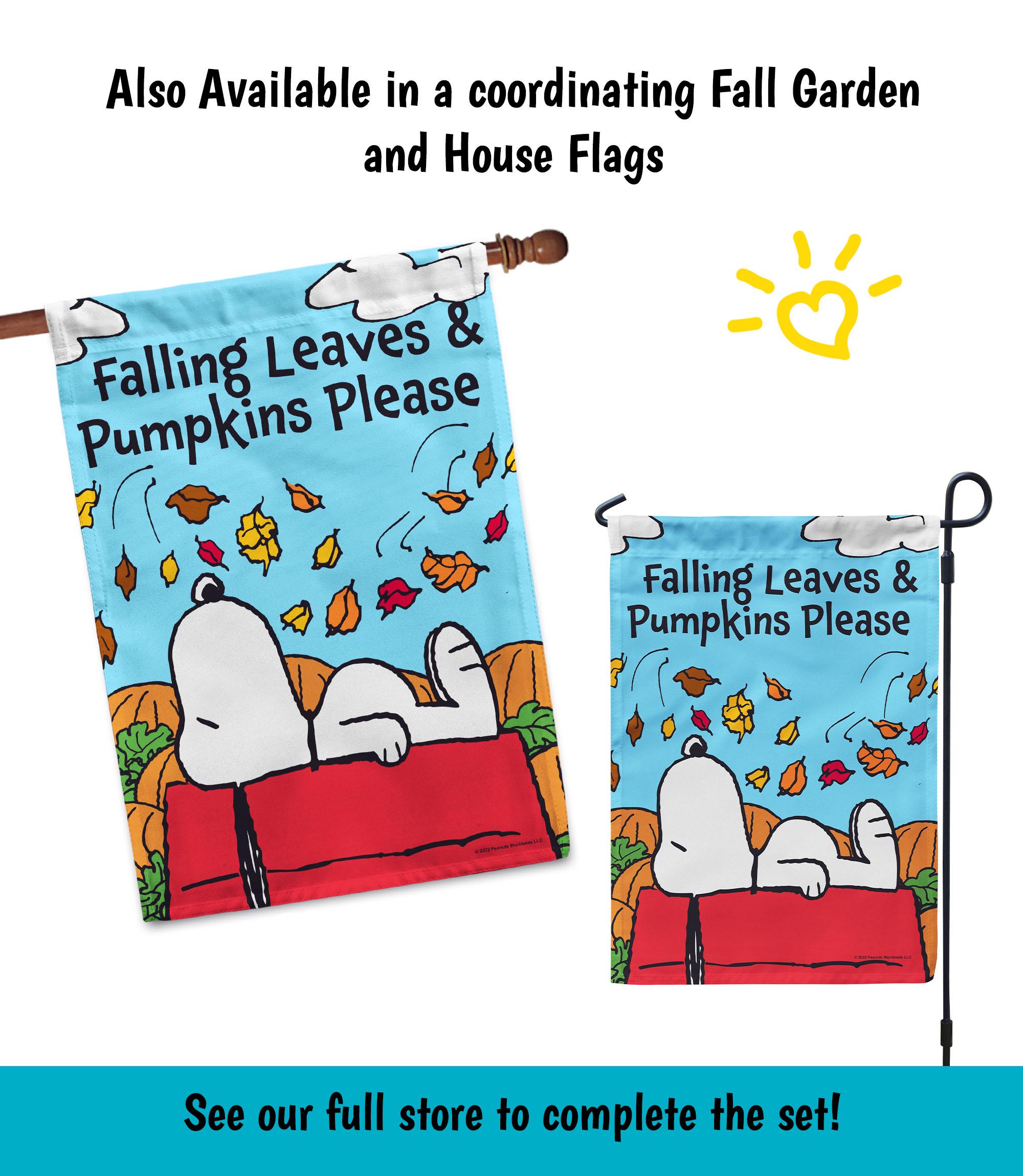 Peanuts Snoopy Fall Welcome Mat Porch Decor, Outdoor Autumn Pumpkin ...