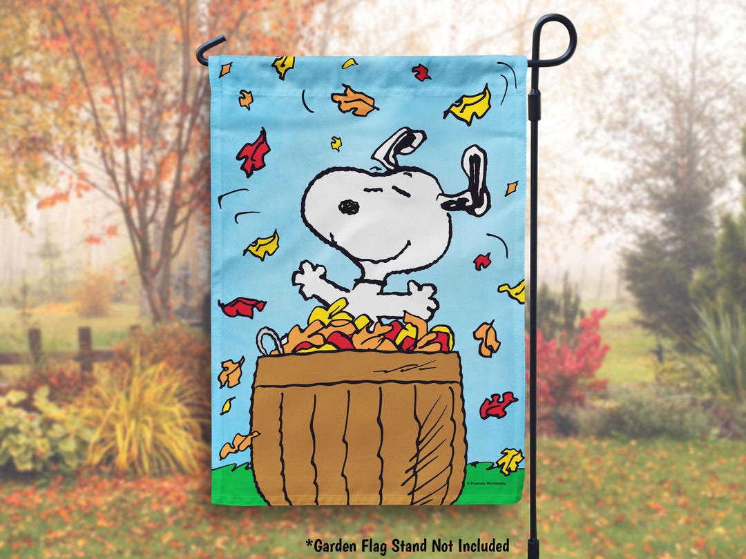 Snoopy Fall Outdoor Decor, Peanuts Fall Garden Flag, Fall House Flag ...