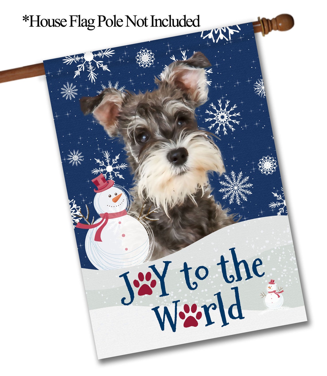 Christmas Snowflakes Miniature Schnauzer Garden Flag 12.5 x | Etsy