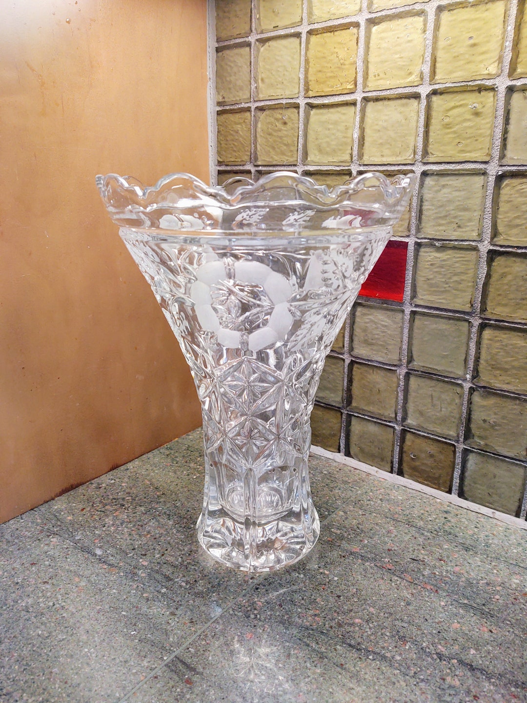 Two Different Deep Cut Crystal Vases Your Choice - Etsy