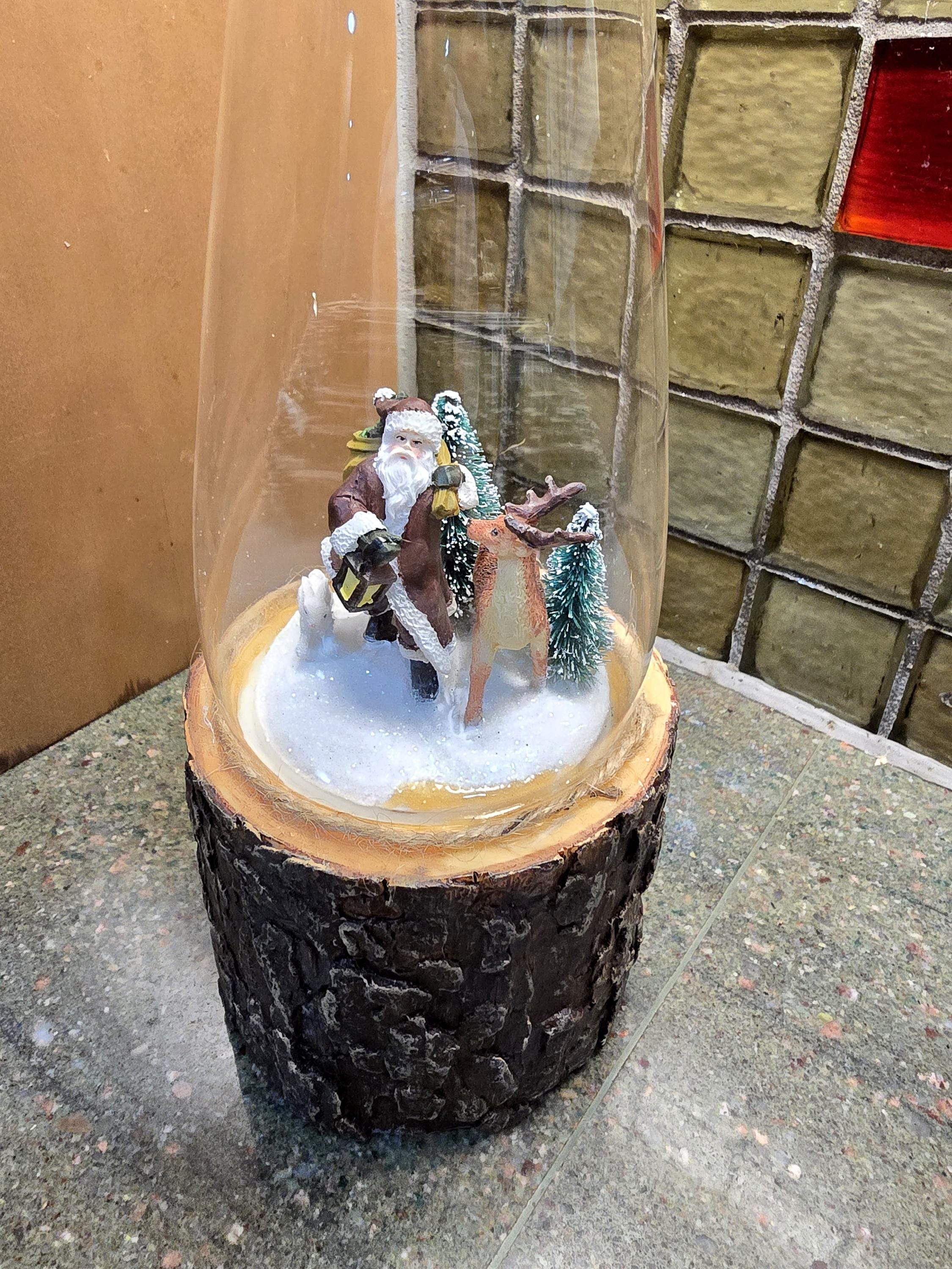 Handcrafted Santa Winter Scene - Etsy