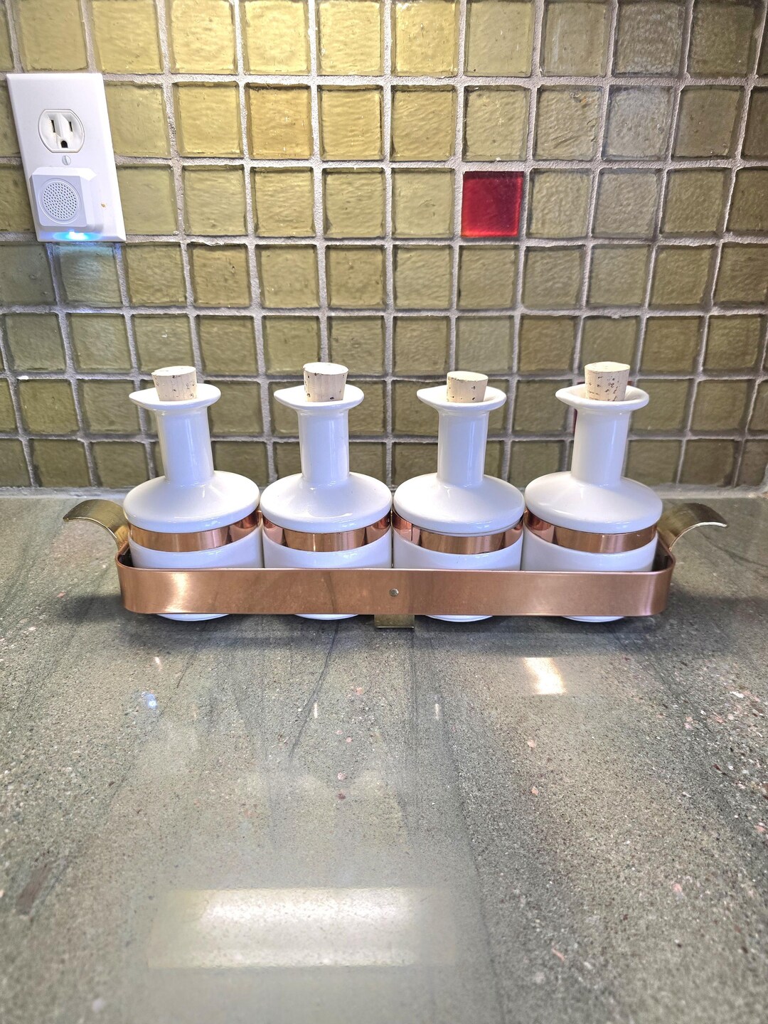 Mid Century Modern Cruet Set With Caddy - Etsy