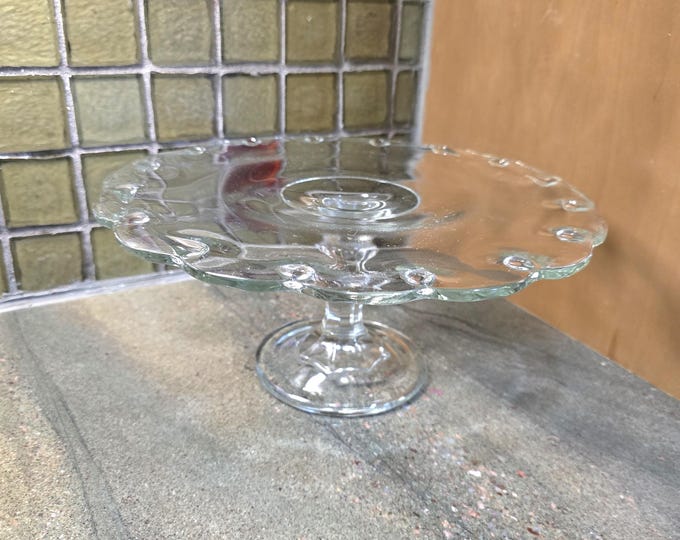 Indiana Glass Teardrop Pattern Cake Stand and Matching Compote Holiday ...