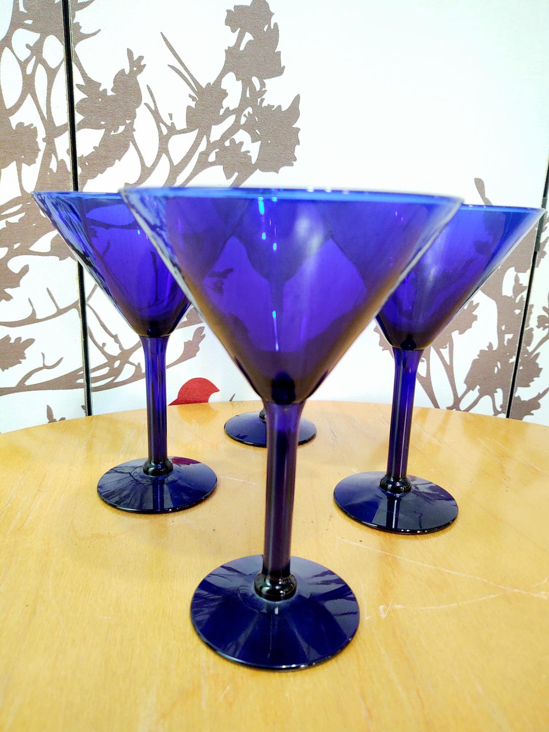 Libbey Cobalt Blue Martini Glasses - Etsy