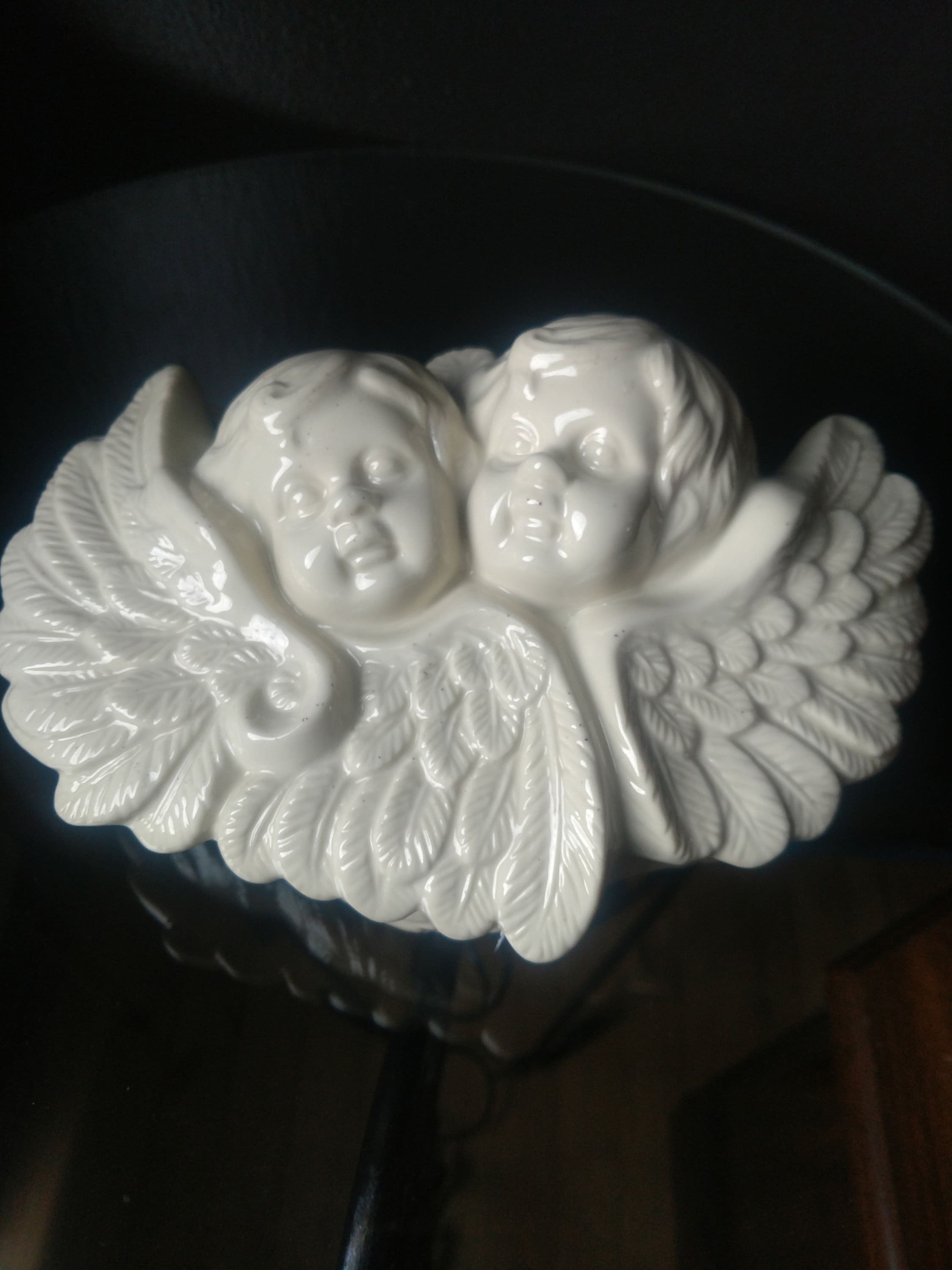 Vintage Ceramic Cherubs Trinket Box | Etsy