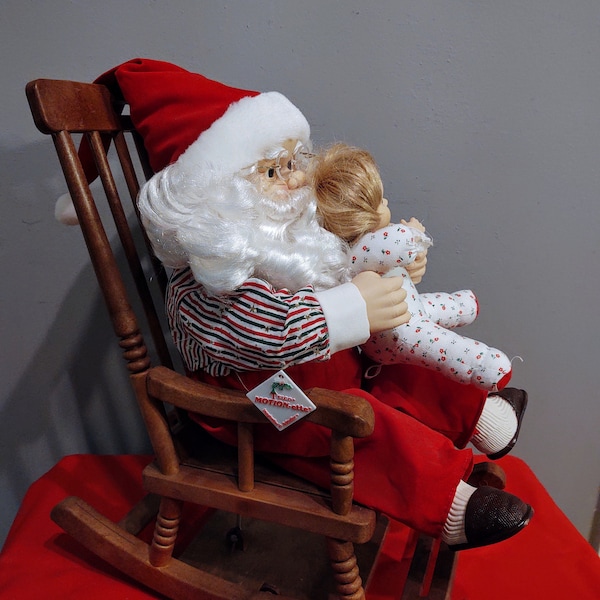 Santa Claus in a Rocking Chair - Etsy