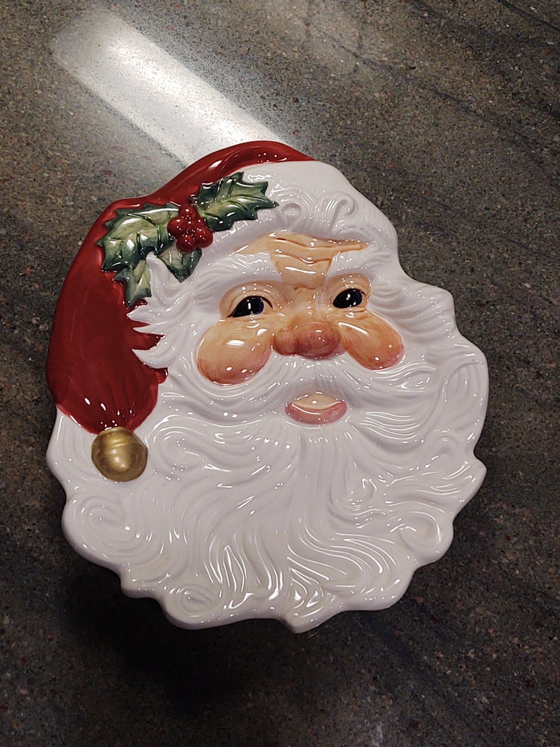 Fitz and Floyd Holiday Santa Plate - Etsy