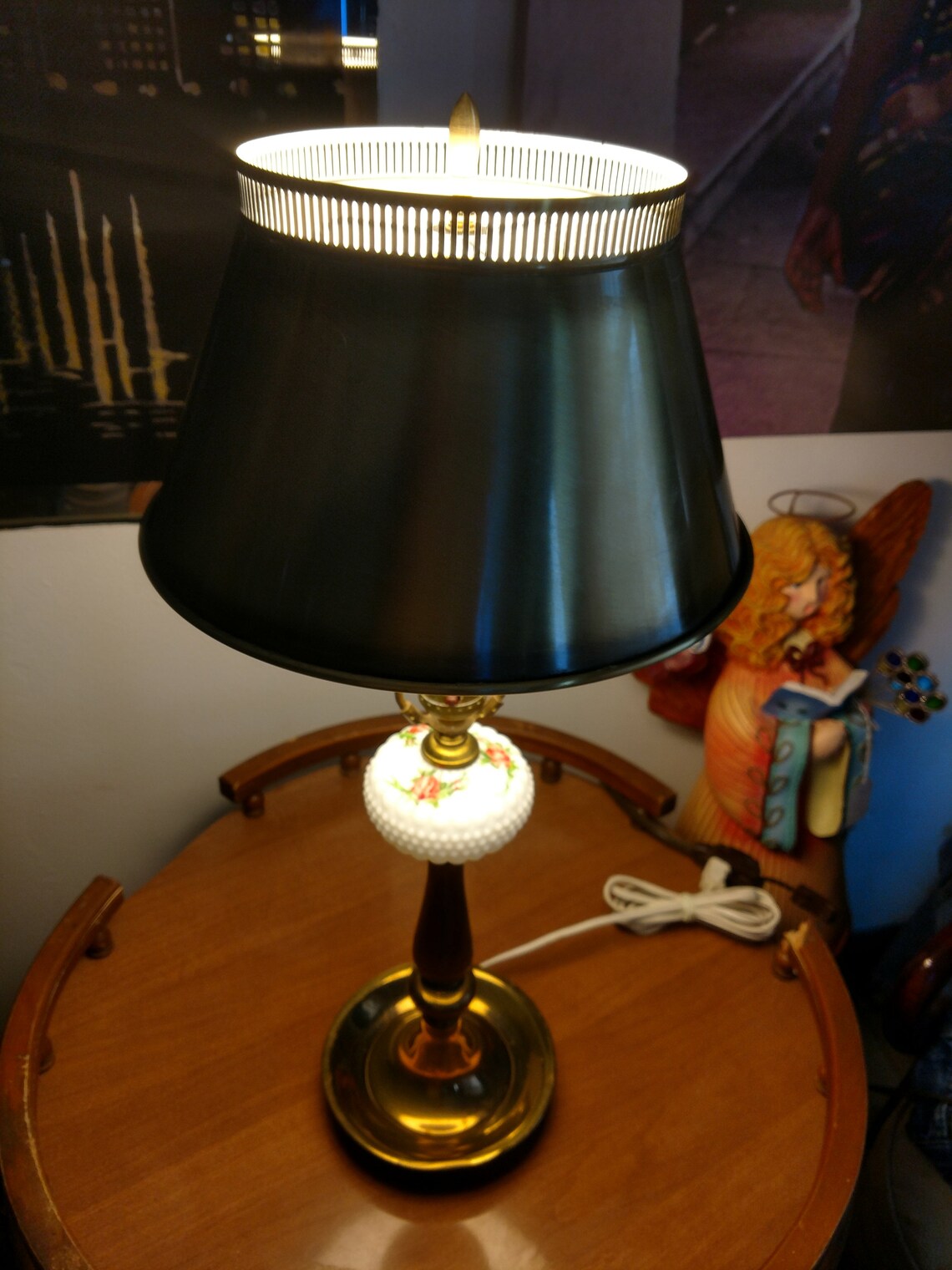 Vintage Tole Lamp - Etsy