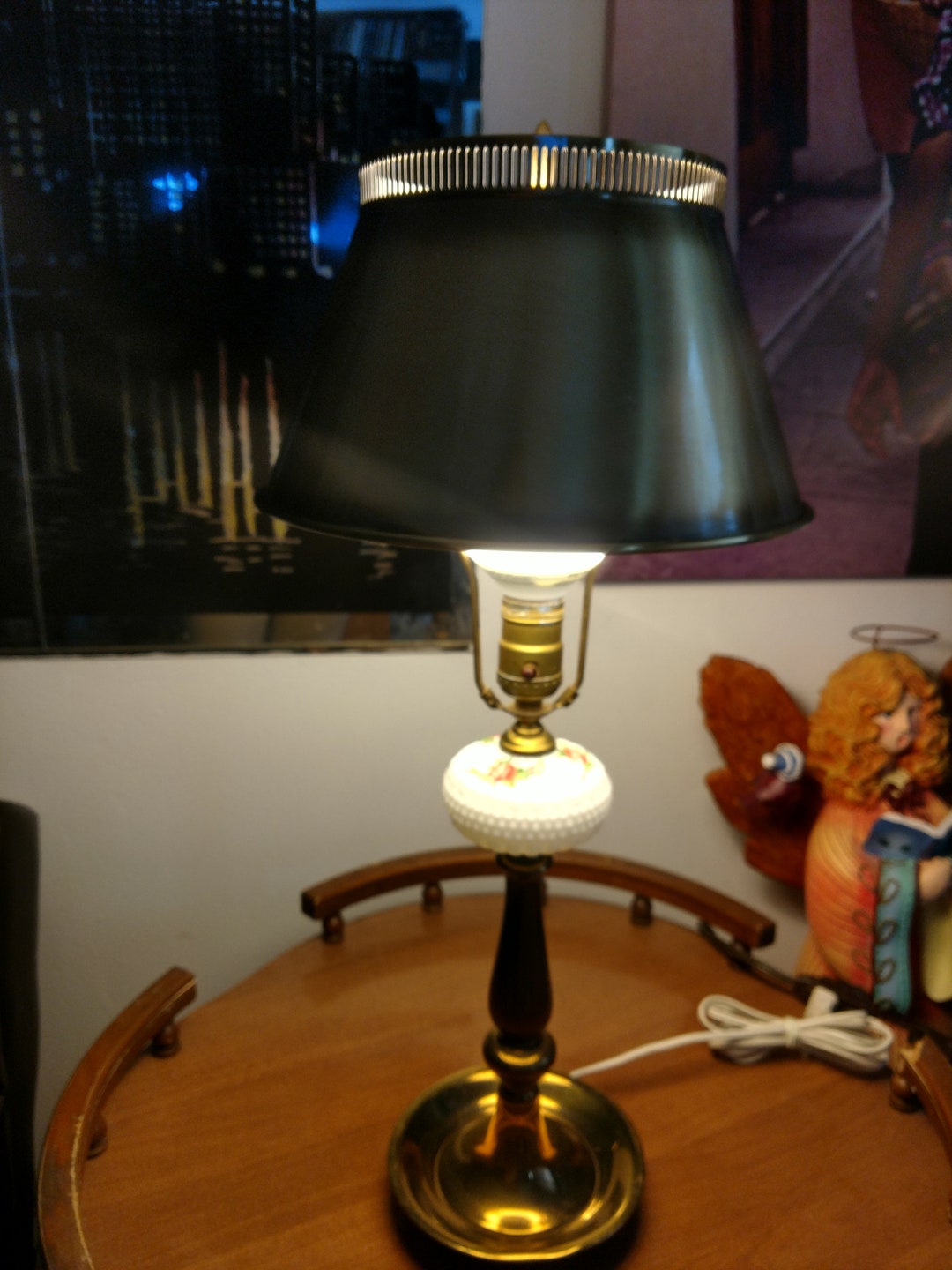 Vintage Tole Lamp - Etsy