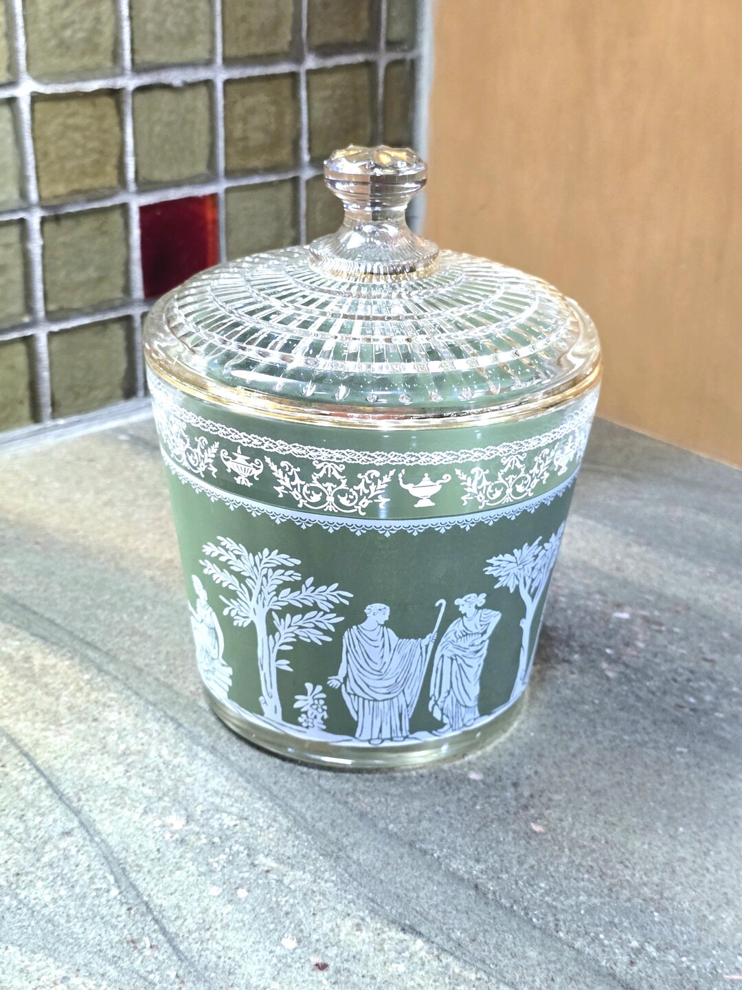Vintage Jeannette Glass Hellenic Green Glassware - Etsy