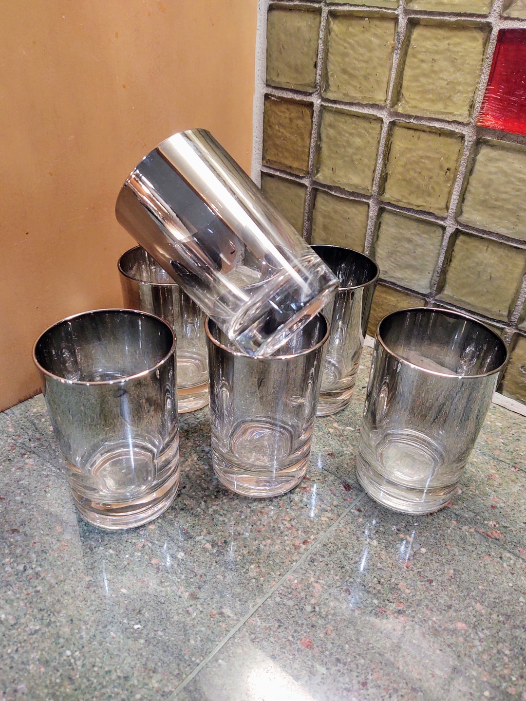 Queen's Lusterware Juice Glasses - Etsy