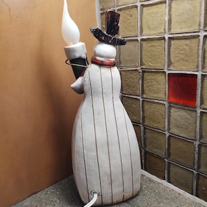 Vintage Polyresin Snowman Night Light Figurine - Etsy