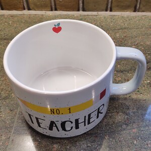 Market Finds Number One Teacher Ceramic Mug - Etsy