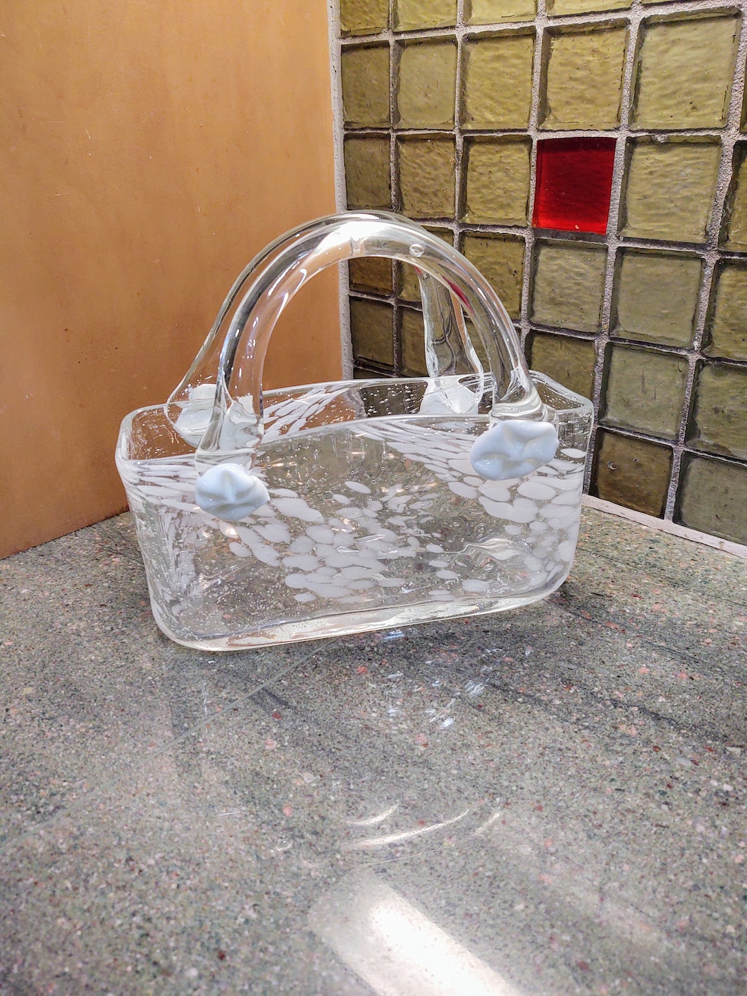 Hand Blown Glass Purse Vase - Etsy