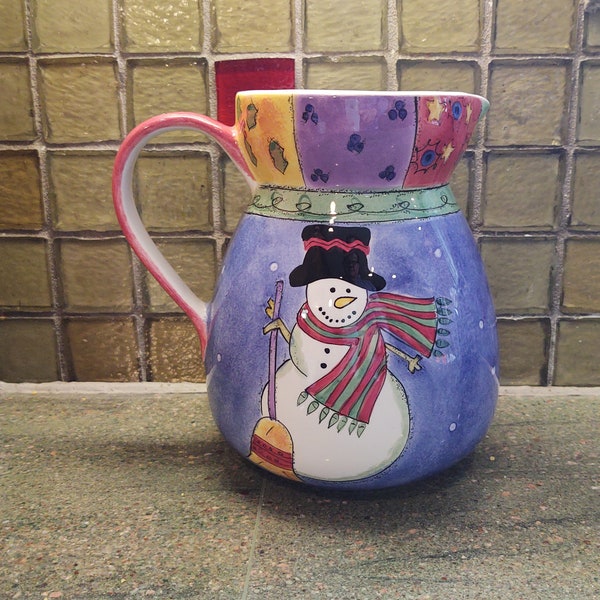 Snowman Pitcher - Etsy