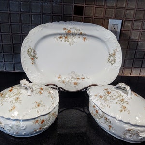 Vintage Vienna Austria Porcelain Serving Dish Set - Etsy