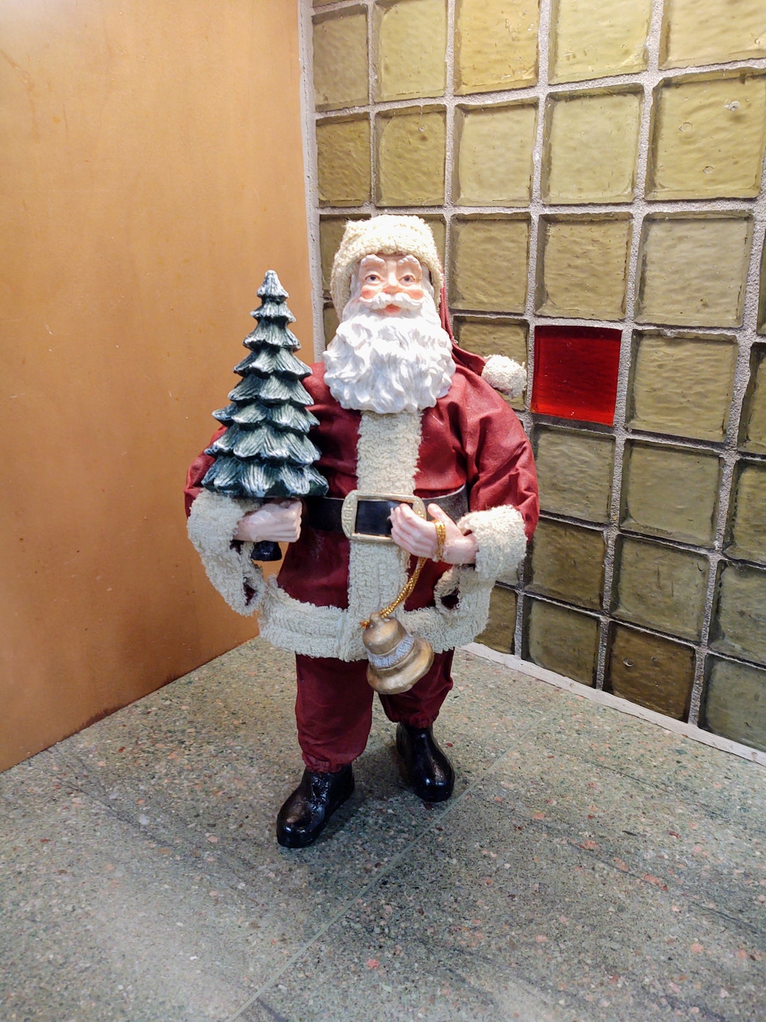 Vintage Windsor Collection Fabric Mache Santa Collectible Figurines - Etsy