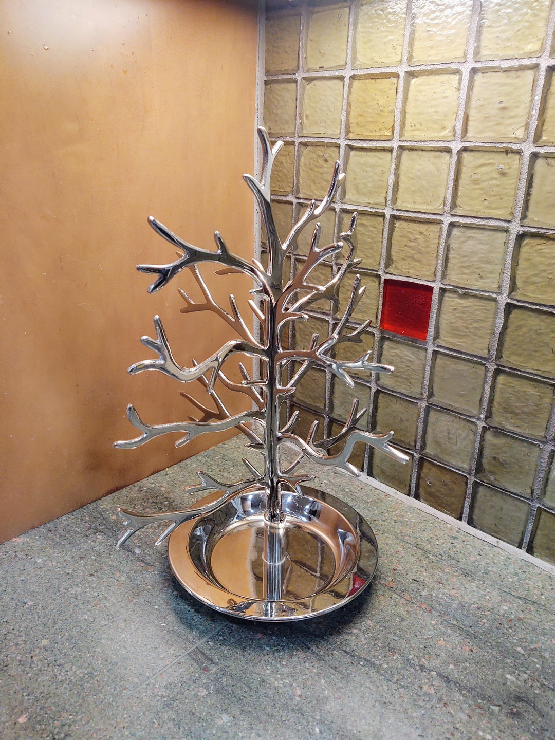 Wingard Chrome Metal Jewelry Holder - Etsy