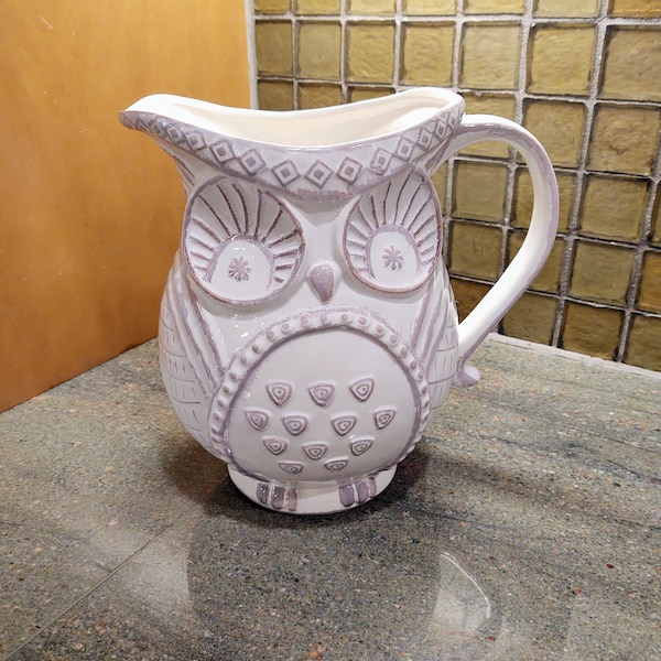 Owl Pitcher - Etsy