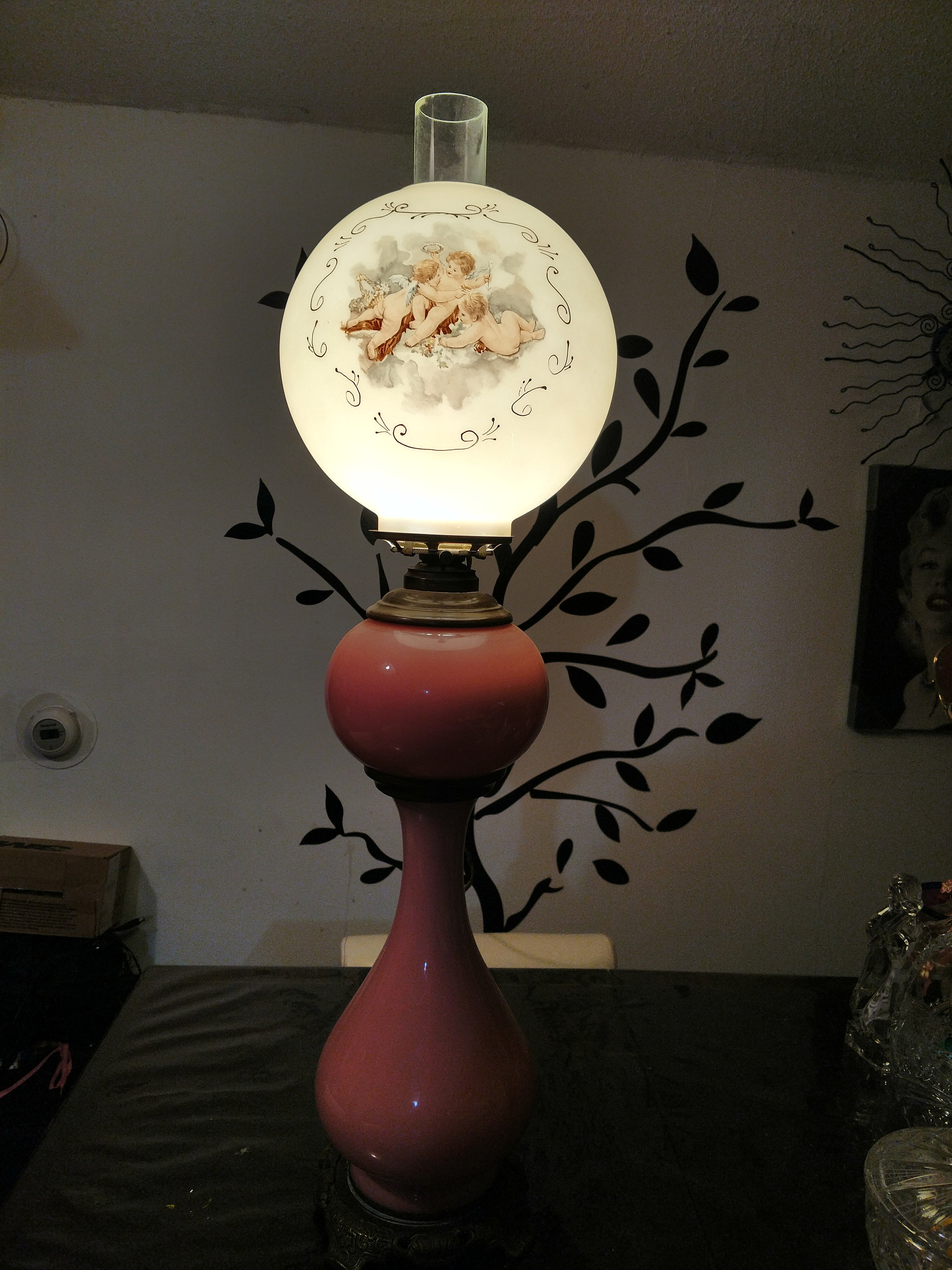 Vintage Victorian Glass Banquet Lamp **PRICE REDUCTION** - Etsy