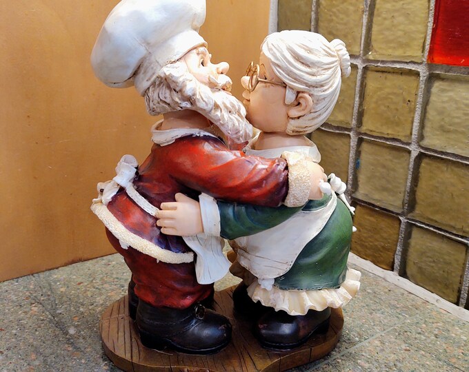 Vintage Bobblehead Santa and Mrs Claus Figurines - Etsy