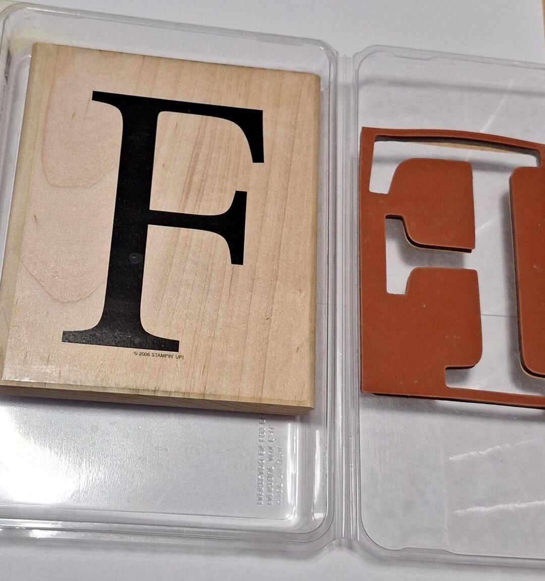 Stampin up Monogram Letter F Rubber Stamp 2006 Wood Mounted Stamps - Etsy