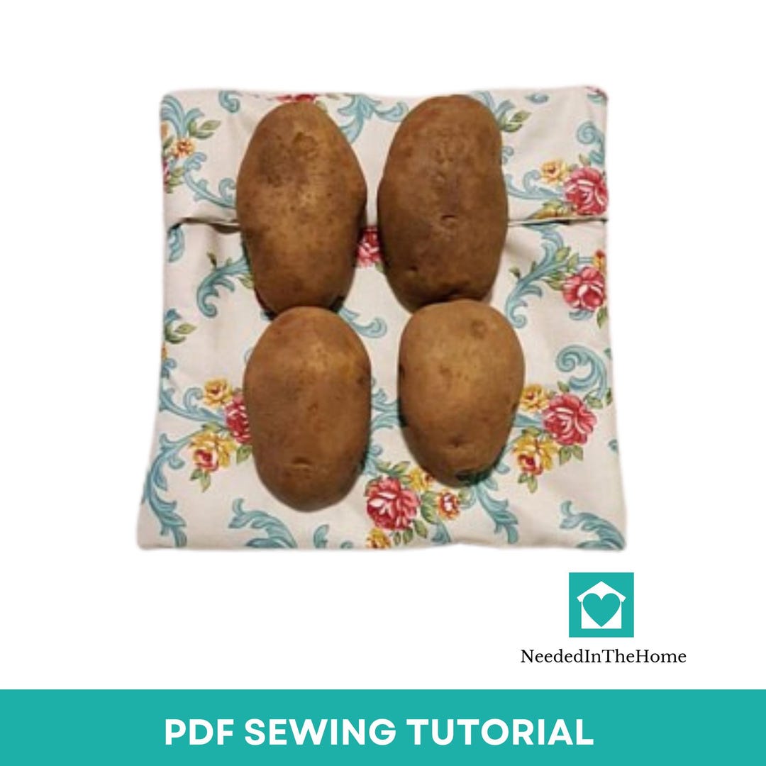 Potato Bag PDF Pattern, Microwave Potatoes Pouch Sewing Tutorial Plus ...