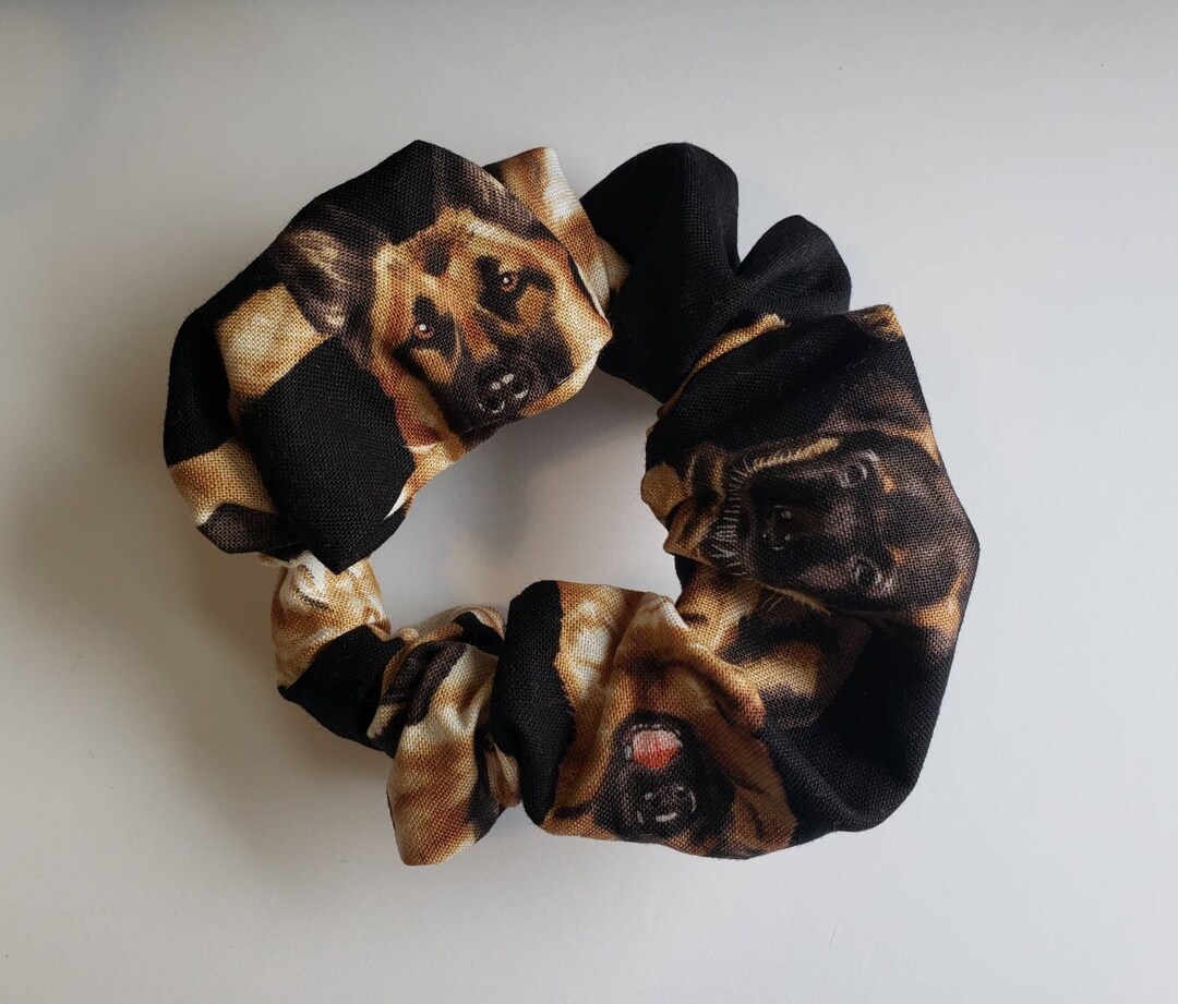 German Shepherd Hair Scrunchie, Dog Theme Hair Scrunchie, Dog Hair Tie ...