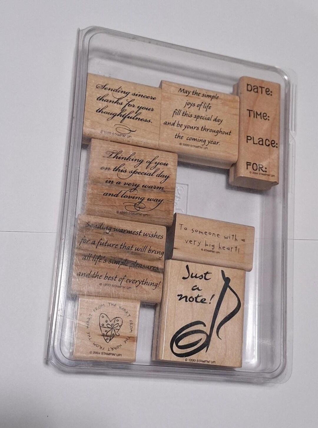 Wording and Wedding Day Rubber Stamps, 8 Count, Wood Mounted Rubber ...