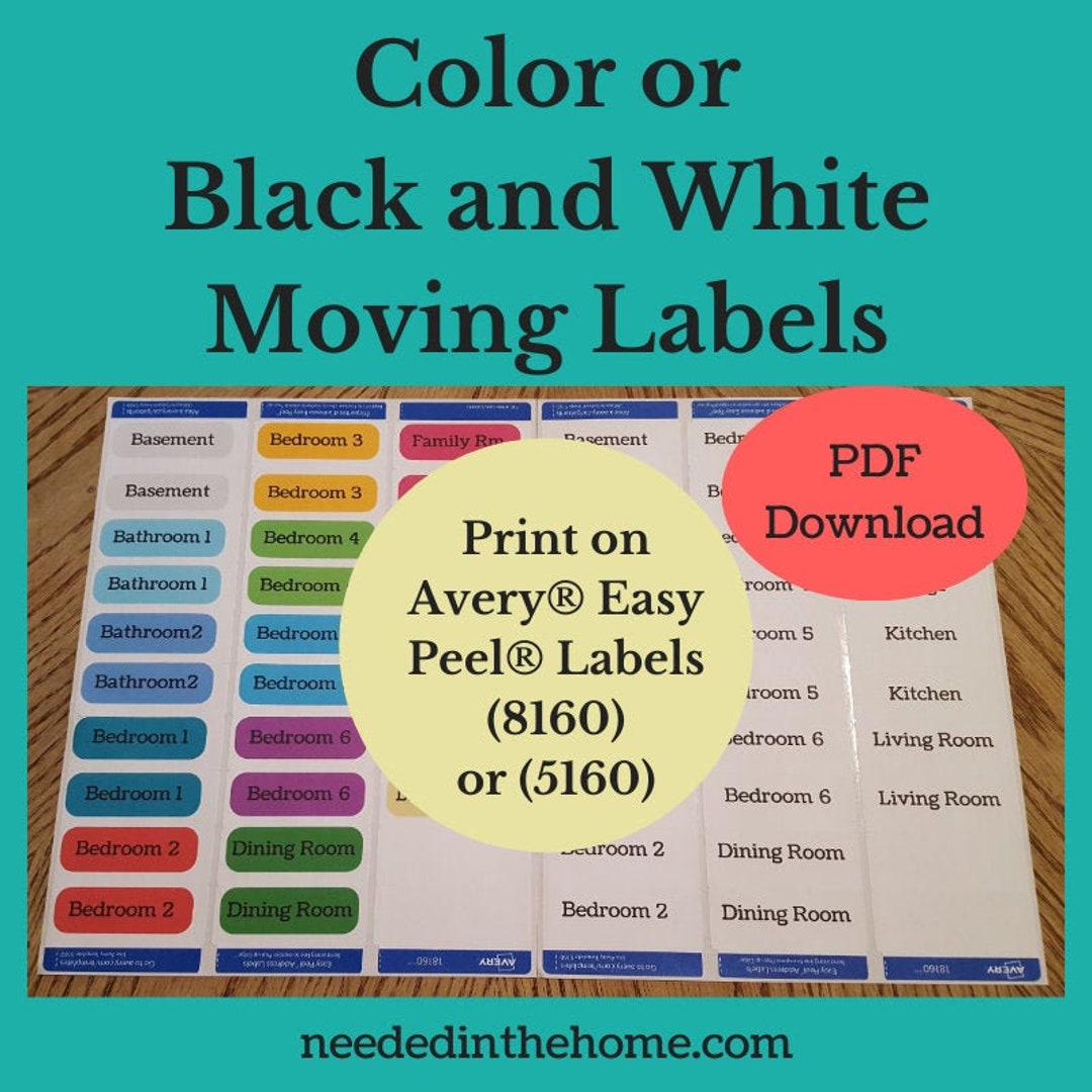 Printable Moving Labels Packing For A House Move Print On Avery 