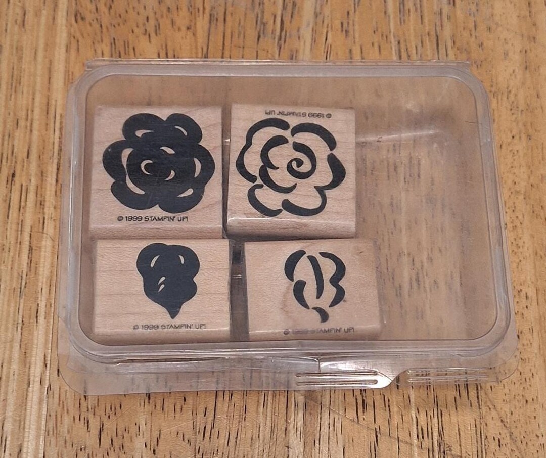 Stampin up Two Step Stamping Brushstroke Blossoms, 4 Rubber Stamps ...