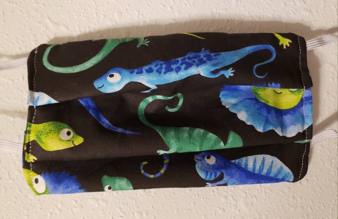 Lizards Face Mask / Health Face Mask / Lizard Theme Face Cover - Etsy