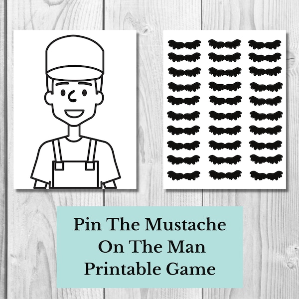 Mustache Game - Etsy