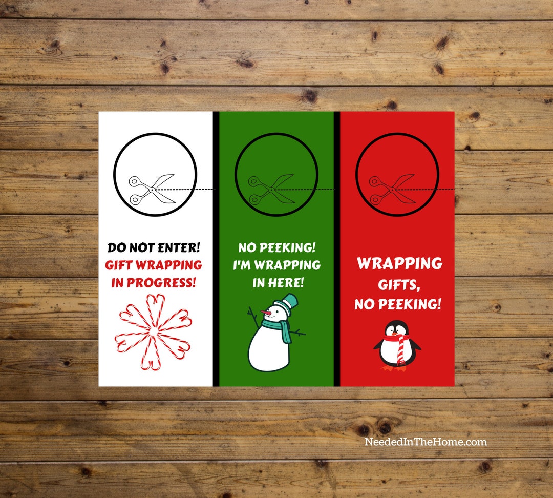 Do Not Disturb Door Signs Printable, Do Not Enter Gift Wrapping in ...