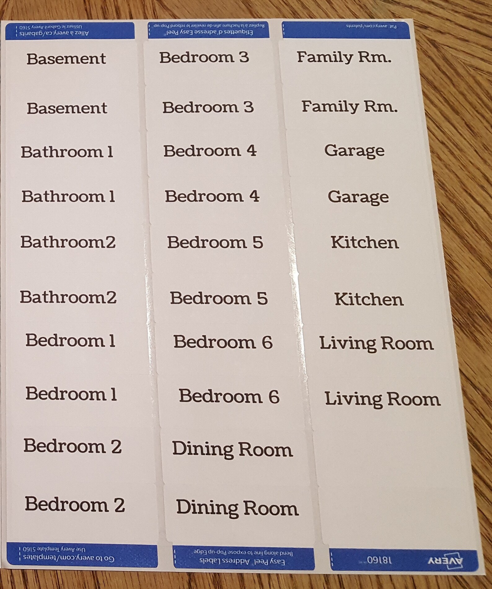 Printable Moving Labels / Packing for a House Move / Print on - Etsy