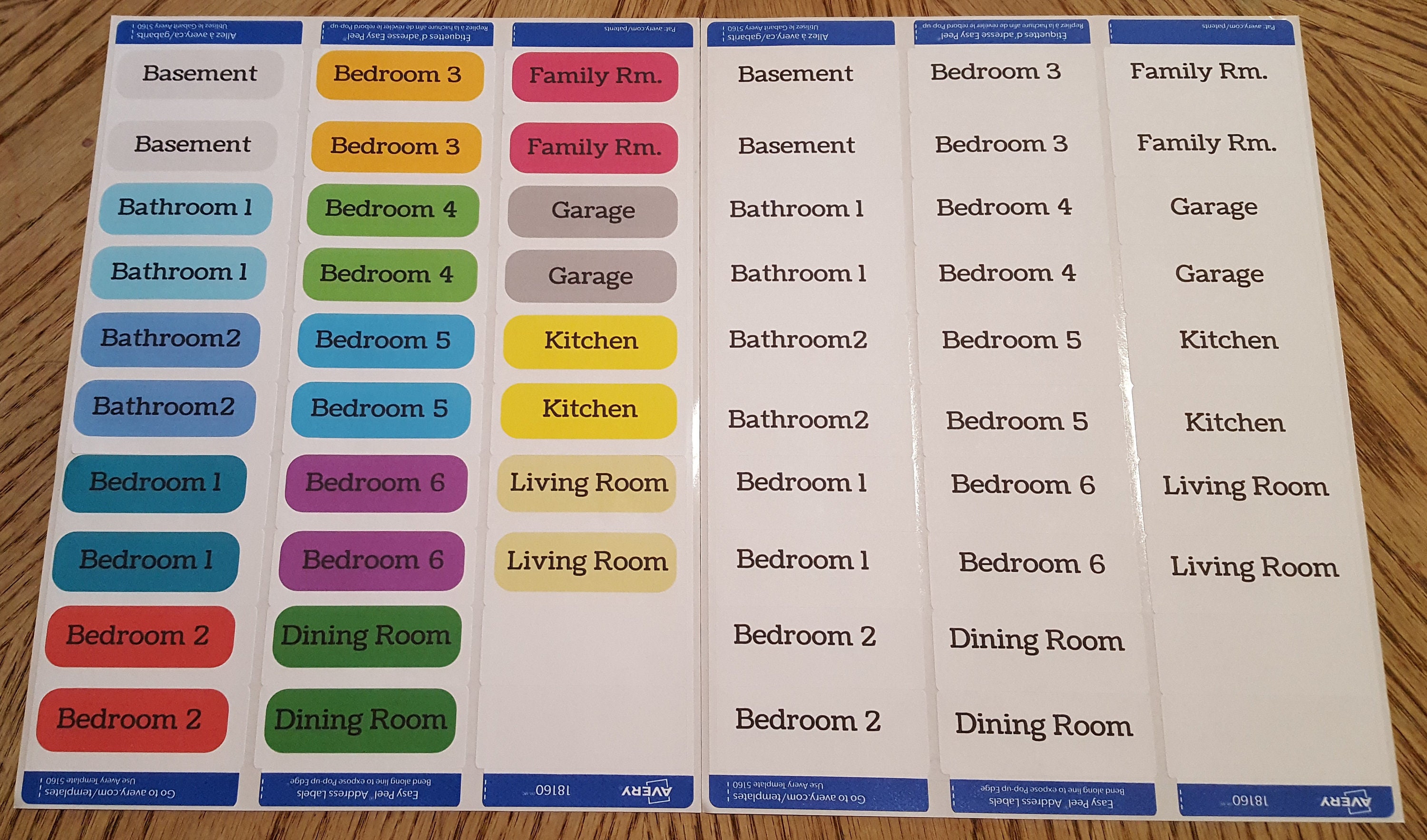 Printable Moving Labels / Packing for a House Move / Print on - Etsy