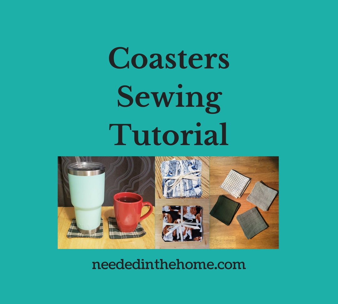 Sewing Tutorial for Beverage Coasters, How to Sew Drink Coasters Sewing ...