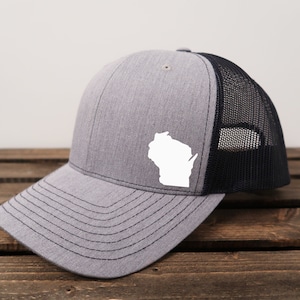 Wisconsin Hat Wisconsin Trucker Hat Wisconsin Unisex Sized Hat State of ...