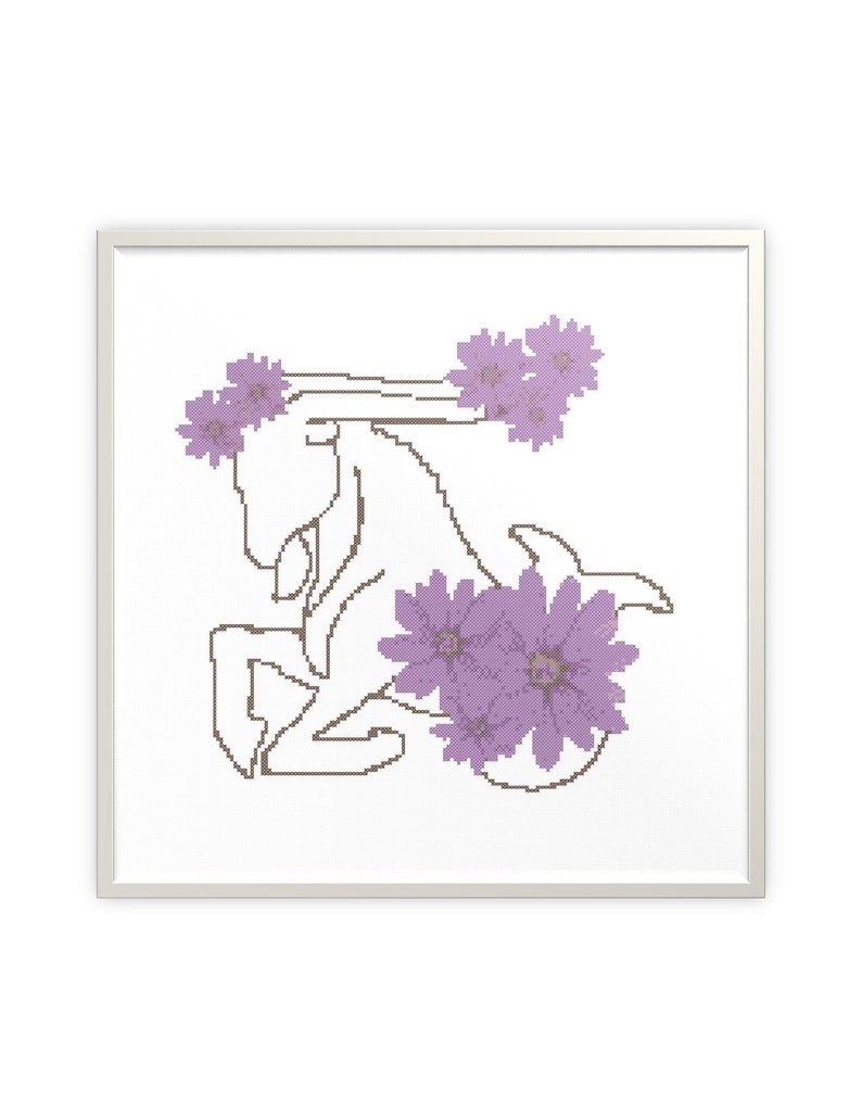 Capricorn Cross Stitch Pattern ,zodiac Sign,cross Stitch Horoscope ...